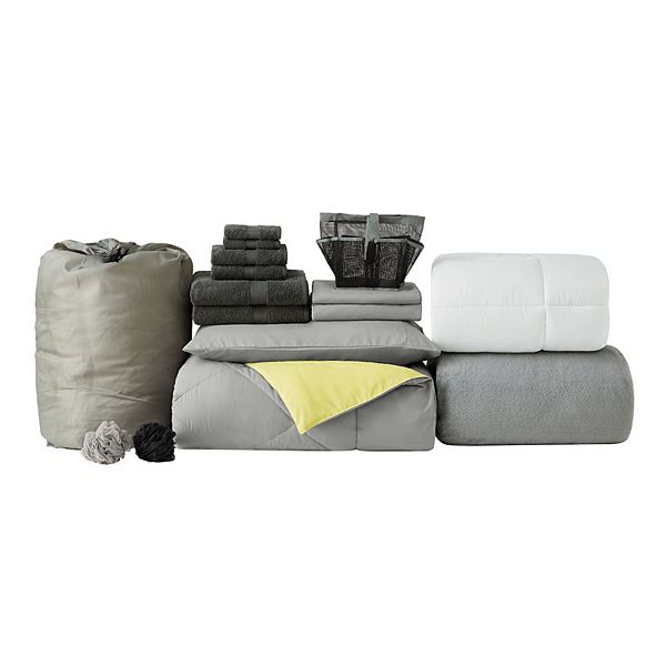College Freshman Dorm Bedding Pack with Twin XL Reversible Comforter