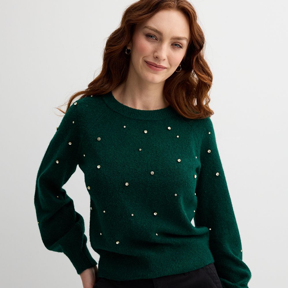 Women's Draper James All Over Embellished Sweater