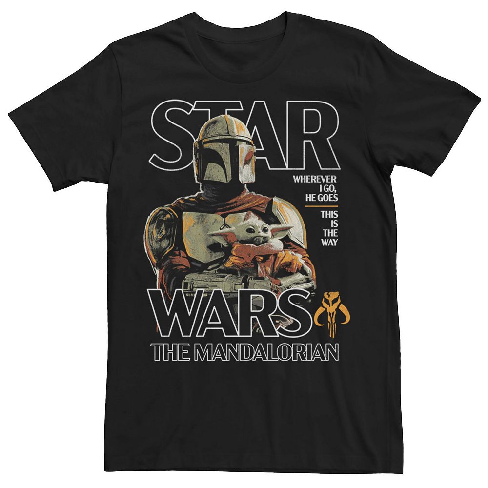 Men's Star Wars The Mandalorian Grogu Din Djarin Quote Graphic Tee