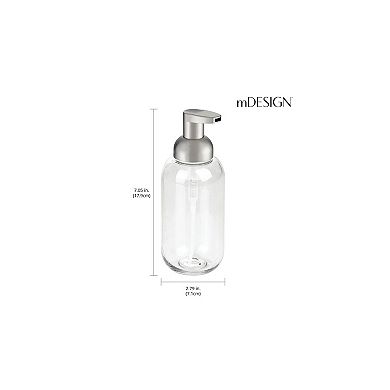 mDesign Plastic Refillable Foaming Soap Dispenser Pump, 2 Pack - Clear ...