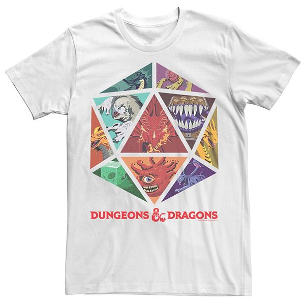 Men's Dungeons & Dragons Creatures Dice Graphic Tee
