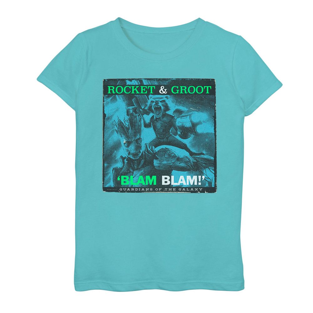 Girls 7-16 Plus Size Marvel Guardians of the Galaxy Rocket and Groot ...
