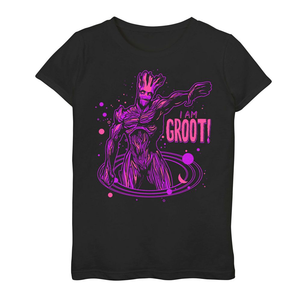 Girls 7-16 Plus Size Marvel Guardians of the Galaxy I Am Groot Space ...