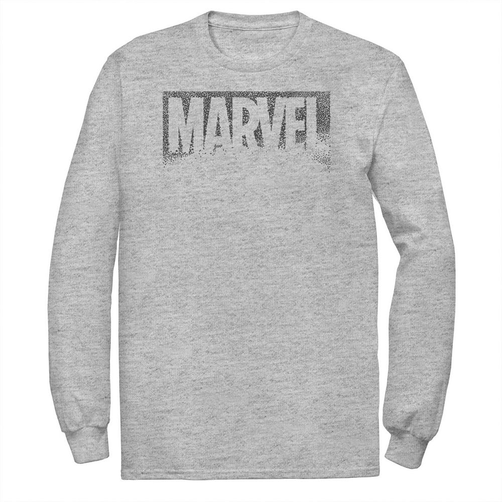 Big & Tall Marvel Dot Fill Disintegrating Logo Long Sleeve Graphic Tee