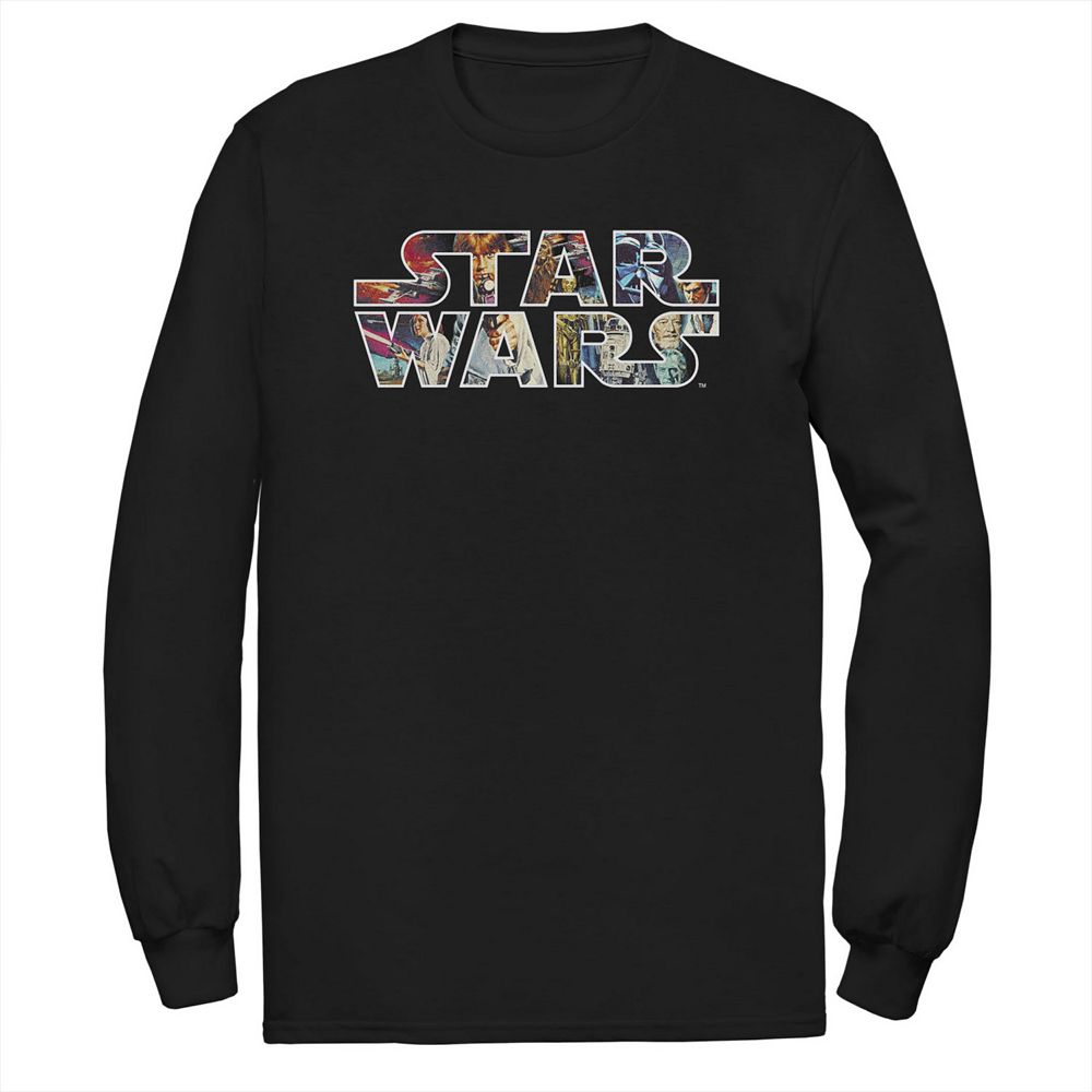 Big & Tall Star Wars Scenes Epic Logo Long Sleeve Graphic Tee