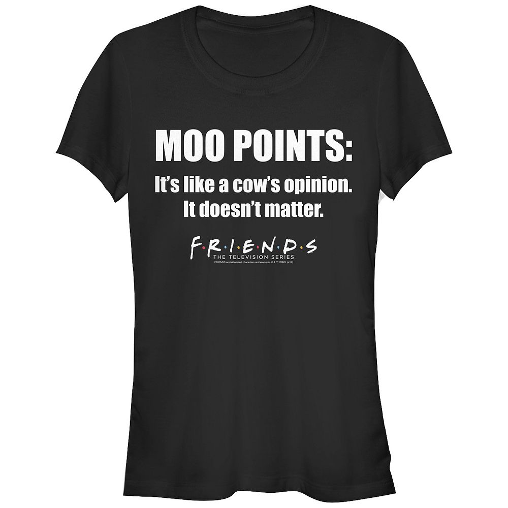 Juniors' Friends Moo Points It's Like A Cow's Opinion Fitted Graphic Tee