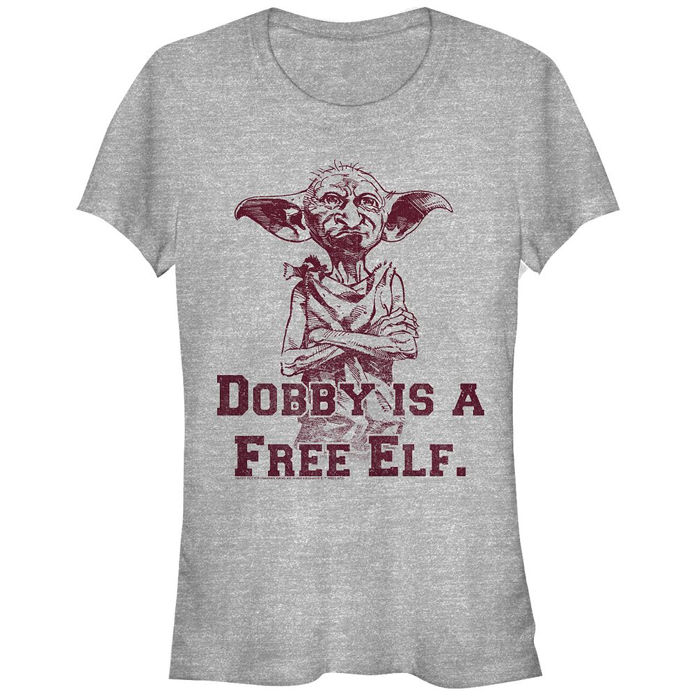 Juniors' Harry Potter Dobby Is A Free Elf Fitted Graphic Tee