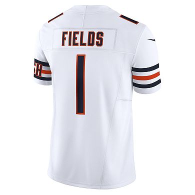 Men's Nike Justin Fields White Chicago Bears Vapor F.U.S.E. Limited Jersey