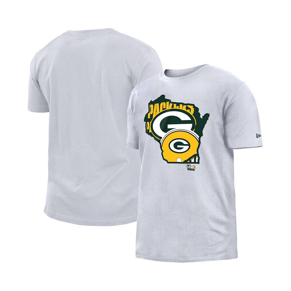 Men's New Era White Green Bay Packers Gameday State T-Shirt