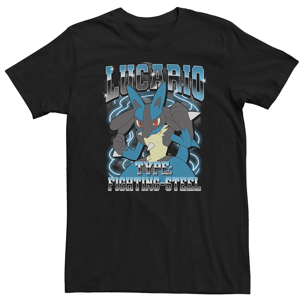 Big & Tall Pokemon Lucario Type Fighting Steel Graphic Tee