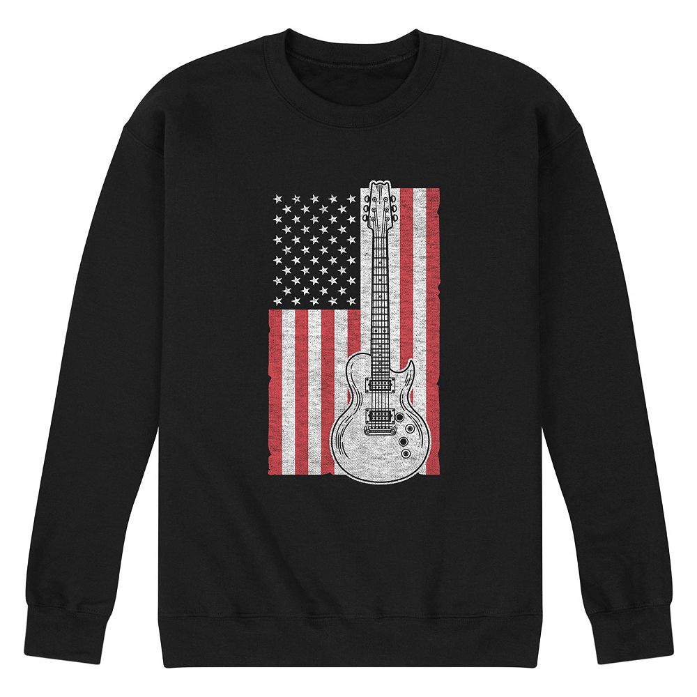 Men's USA Flag Guitar Graphic Fleece