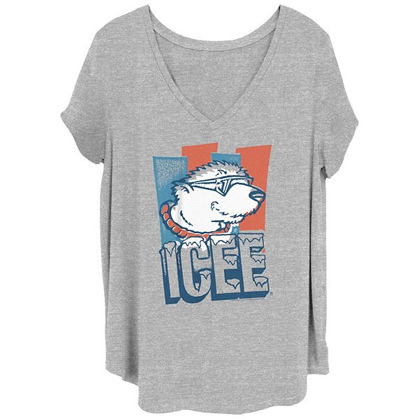 Juniors' Plus Size Icee Cool Polar Bear Portrait Graphic Tee