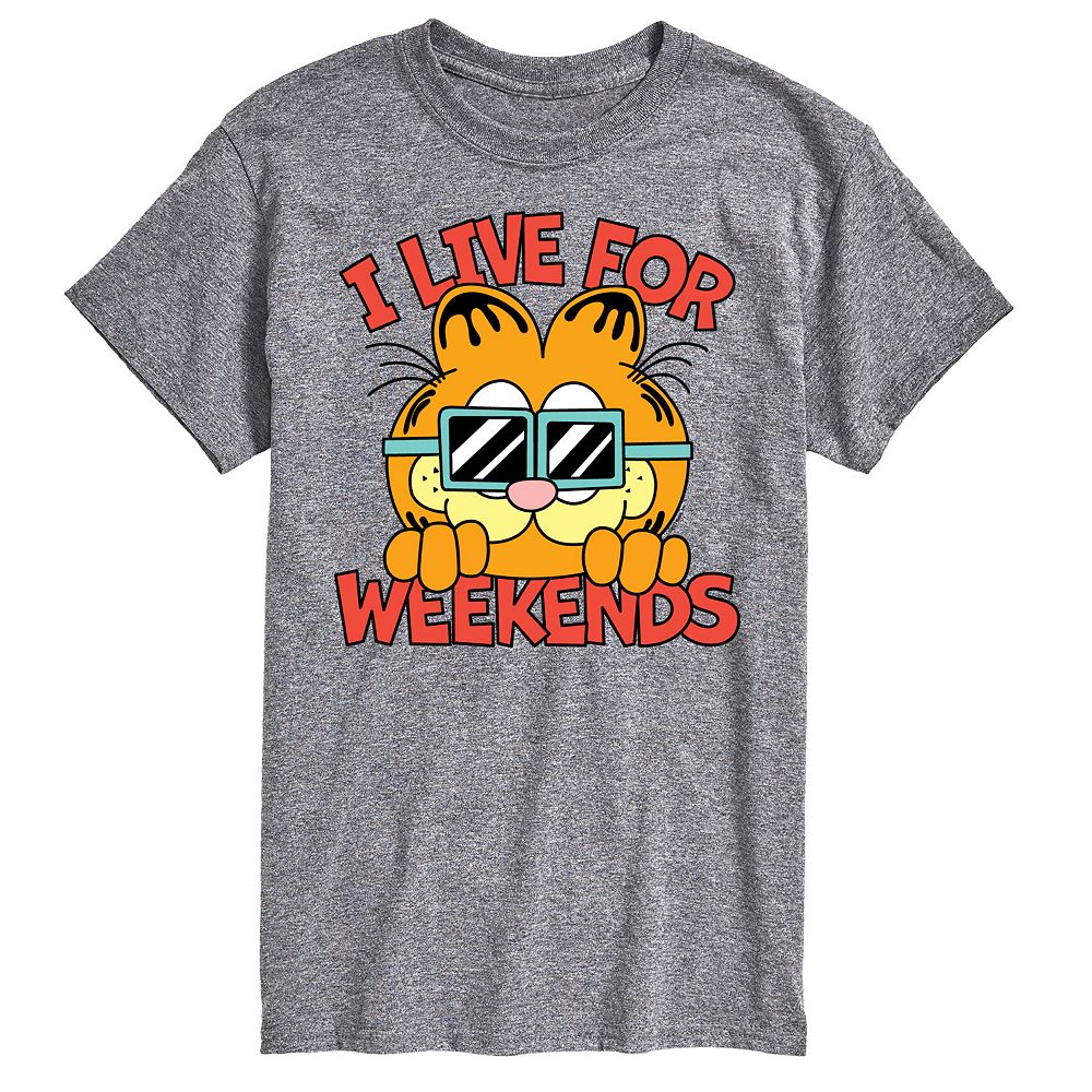 Men's Garfield Live For Weekends Graphic Tee