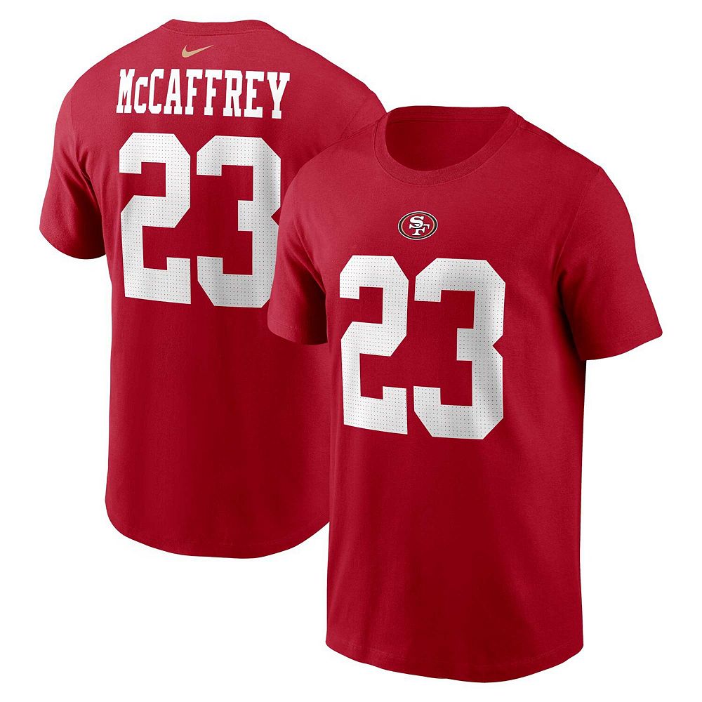Men's Nike Christian McCaffrey Scarlet San Francisco 49ers Player Name ...