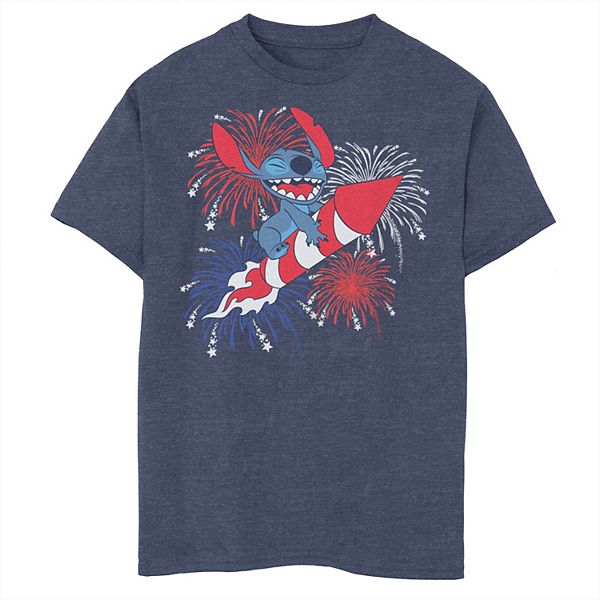 Disney's Boys 8-20 Lilo & Stitch Fireworks Tee