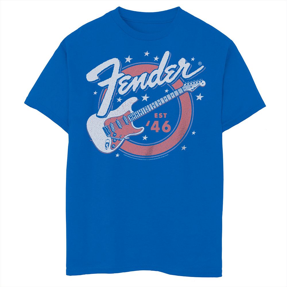 Boys 8-20 Fender Est. 1946 Stars And Stripe Badge Tee