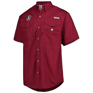 Men's Columbia Garnet Florida State Seminoles Bonehead Button-Up Shirt