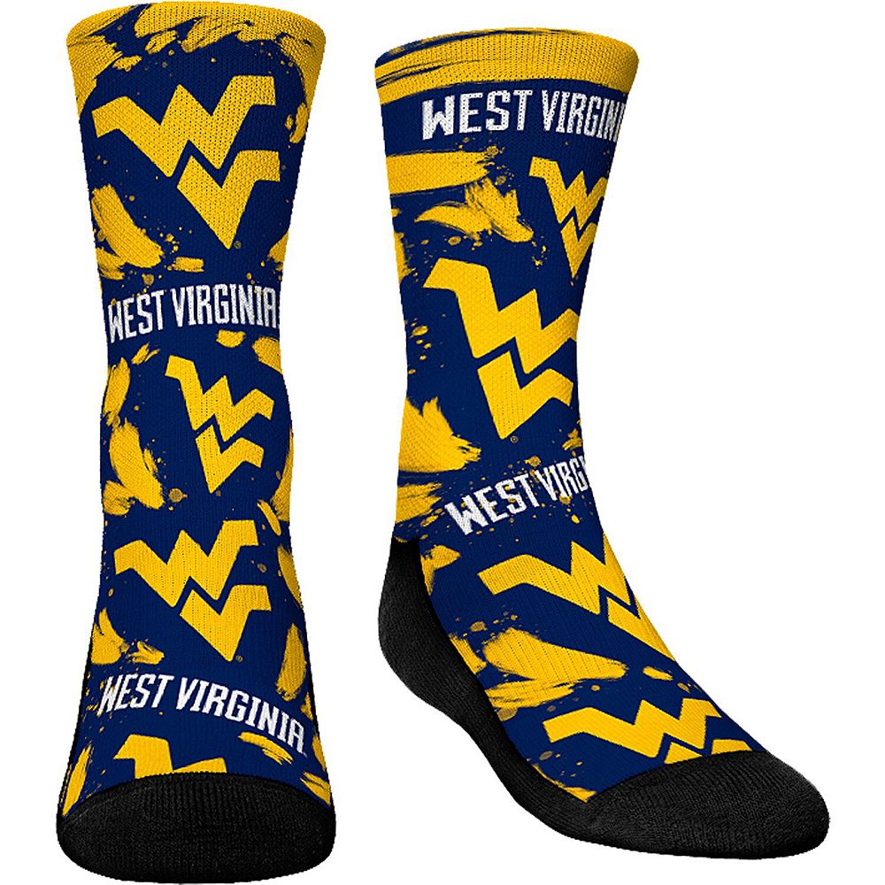 Youth Rock Em Socks West Virginia Mountaineers Allover Logo & Paint ...