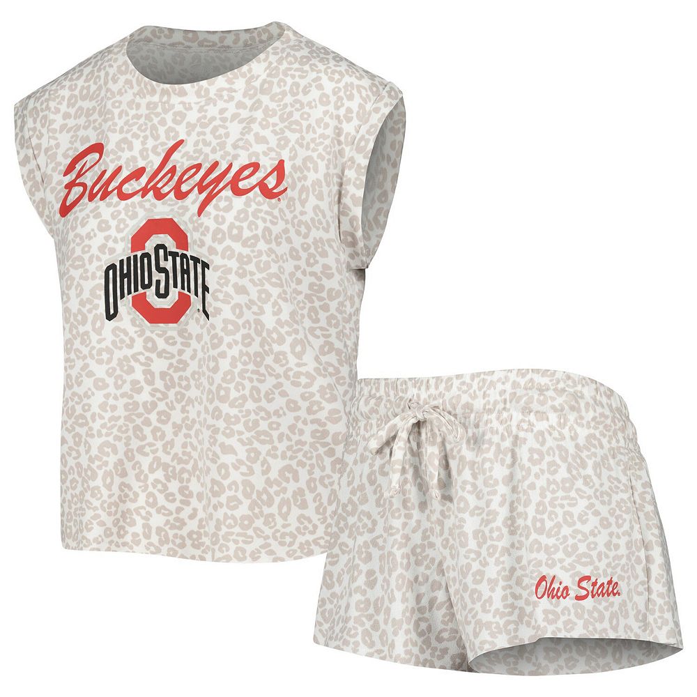 Women's Concepts Sport Cream Ohio State Buckeyes Montana T-Shirt ...