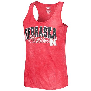 Women's Concepts Sport Scarlet Nebraska Huskers Billboard Tie-Dye Tank ...