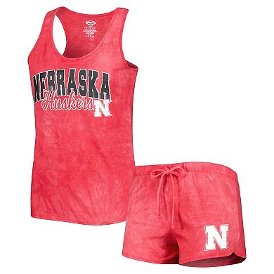 Women's Concepts Sport Scarlet Nebraska Huskers Billboard Tie-Dye Tank ...