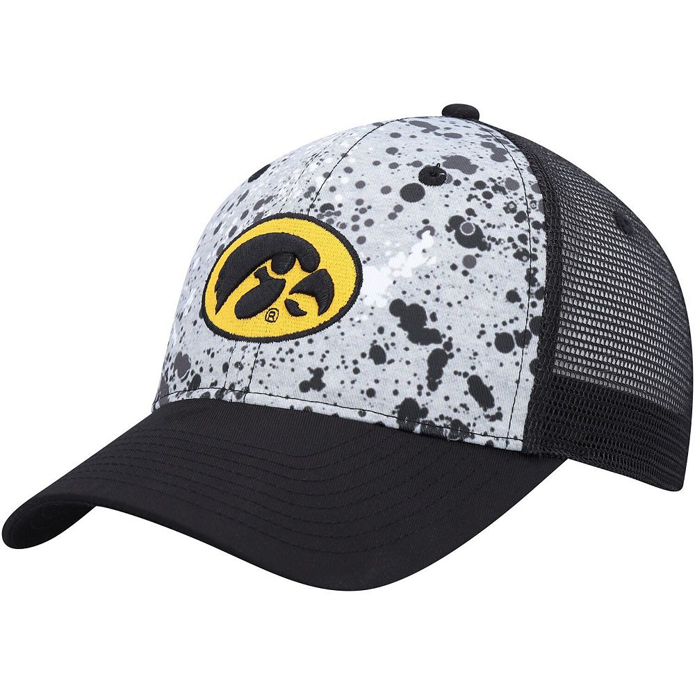 Men's Colosseum Gray/Black Iowa Hawkeyes Love Fern Trucker Snapback Hat
