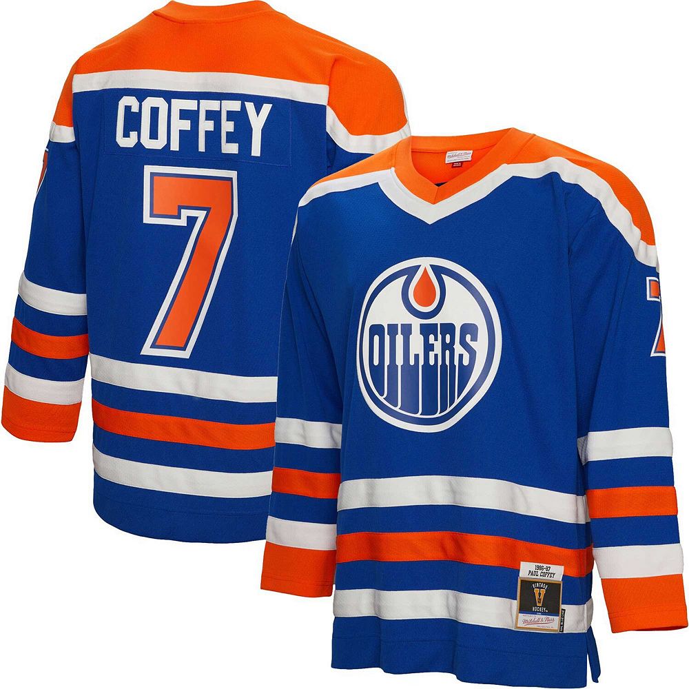 Men's Mitchell & Ness Paul Coffey Royal Edmonton Oilers 1986/87 Blue ...
