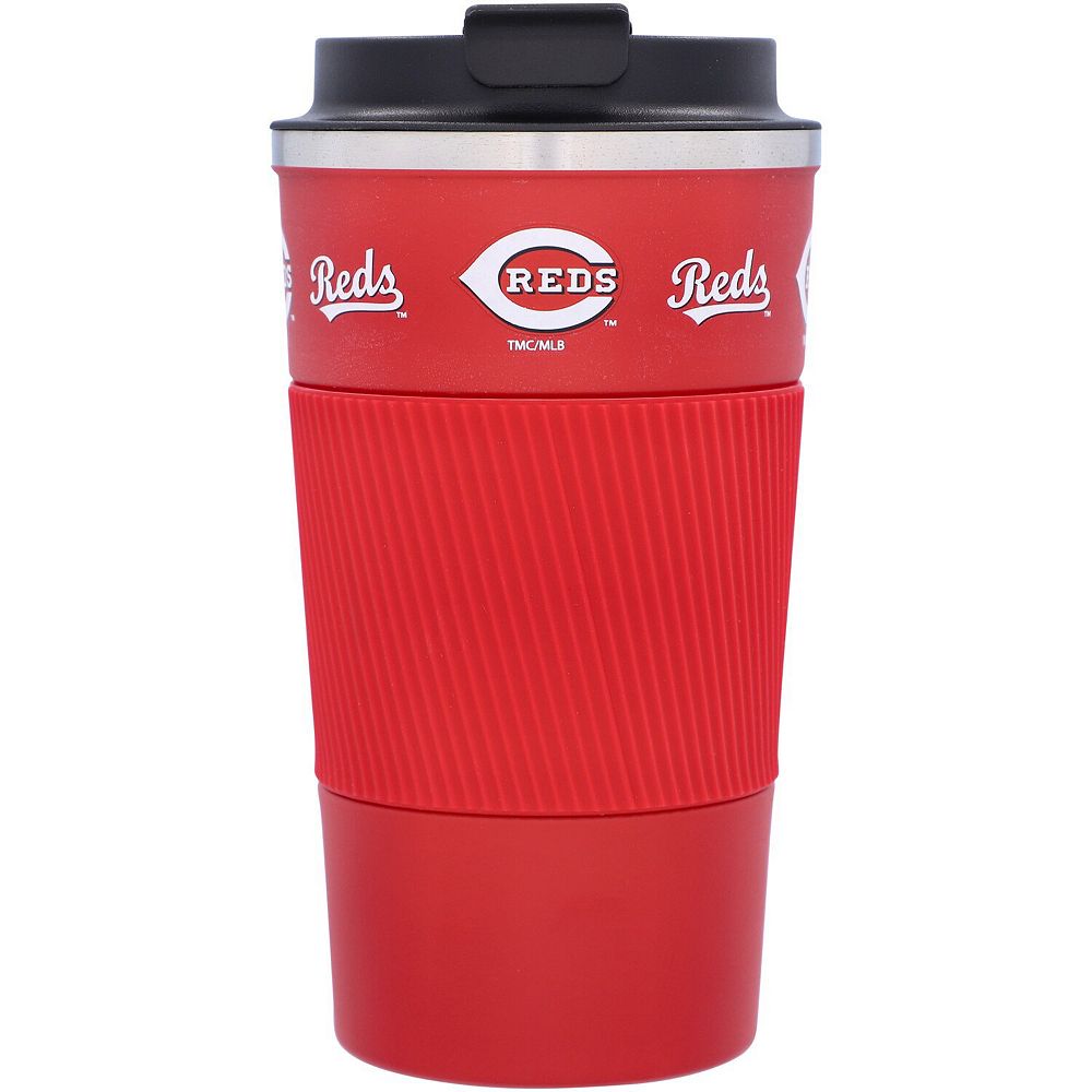 Cincinnati Reds 18oz Coffee Tumbler with Silicone Grip