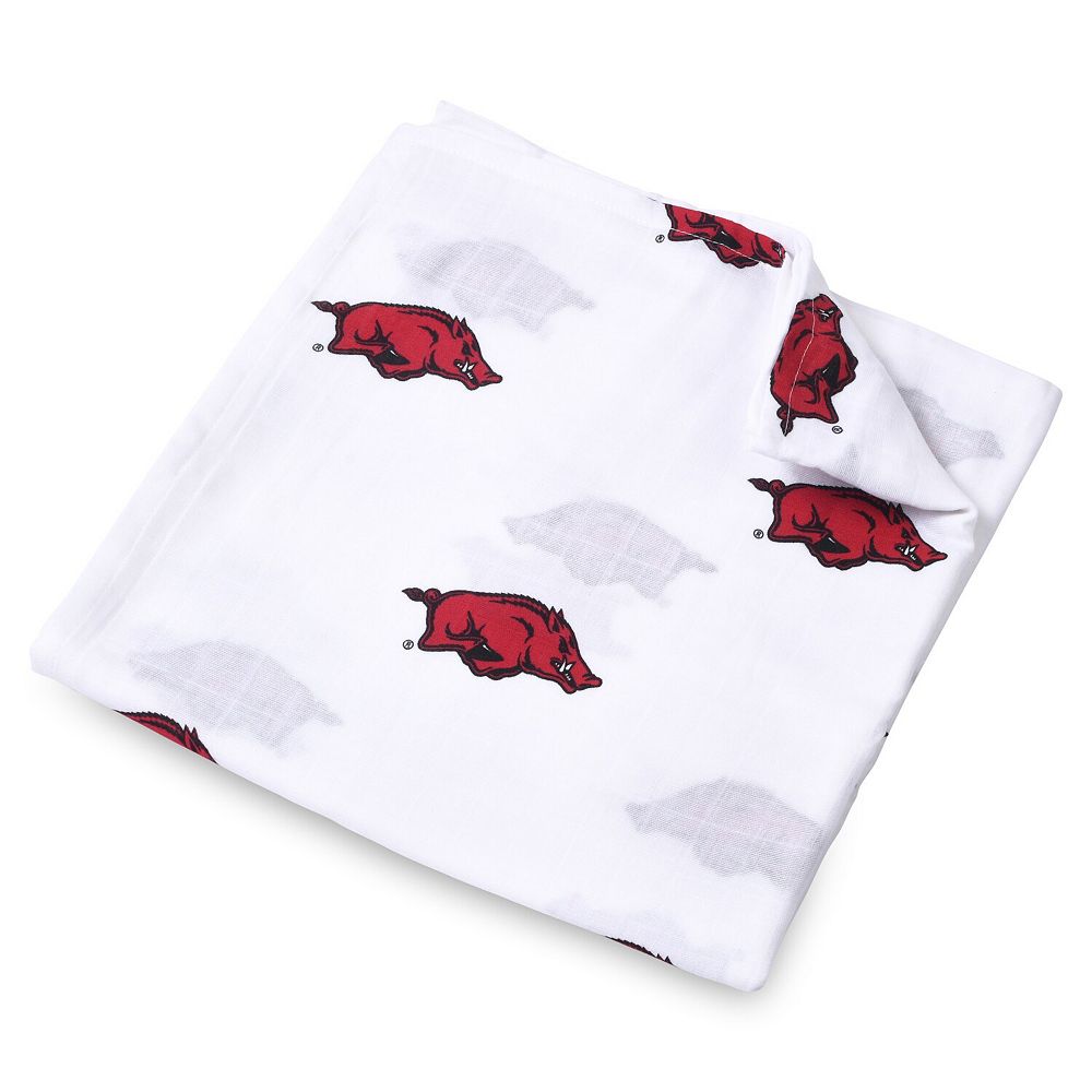 Infant White Arkansas Razorbacks 47'' x 47'' Muslin Swaddle Blanket