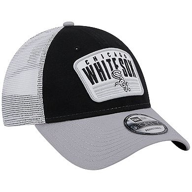 Men's New Era Black Chicago White Sox Two-Tone Patch 9FORTY Snapback Hat
