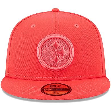 Men's New Era Red Pittsburgh Steelers Color Pack Brights 59FIFTY Fitted Hat