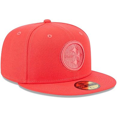 Men's New Era Red Pittsburgh Steelers Color Pack Brights 59FIFTY Fitted Hat