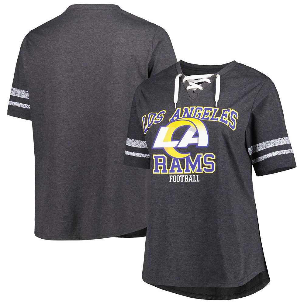 Women's Fanatics Branded Heather Charcoal Los Angeles Rams Plus Size ...