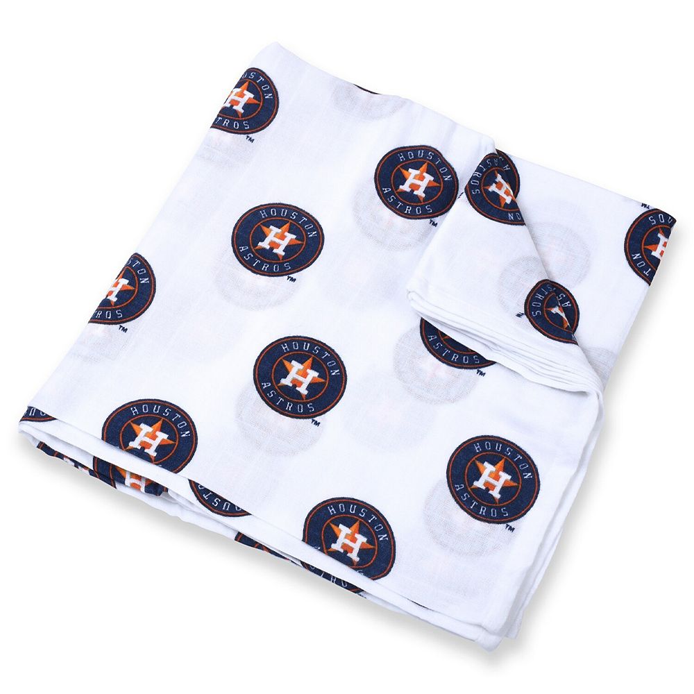 Infant Three Little Anchors White Houston Astros 47'' x 47'' Muslin ...