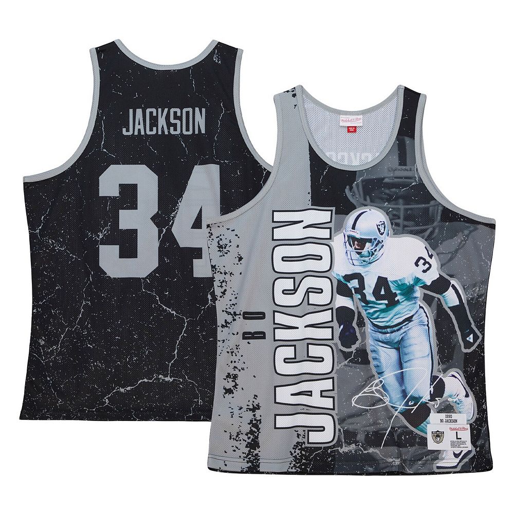 Men's Mitchell & Ness Bo Jackson Black Las Vegas Raiders 1990 Player ...