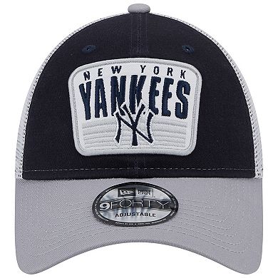 Men's New Era Navy New York Yankees Two-Tone Patch 9FORTY Snapback Hat