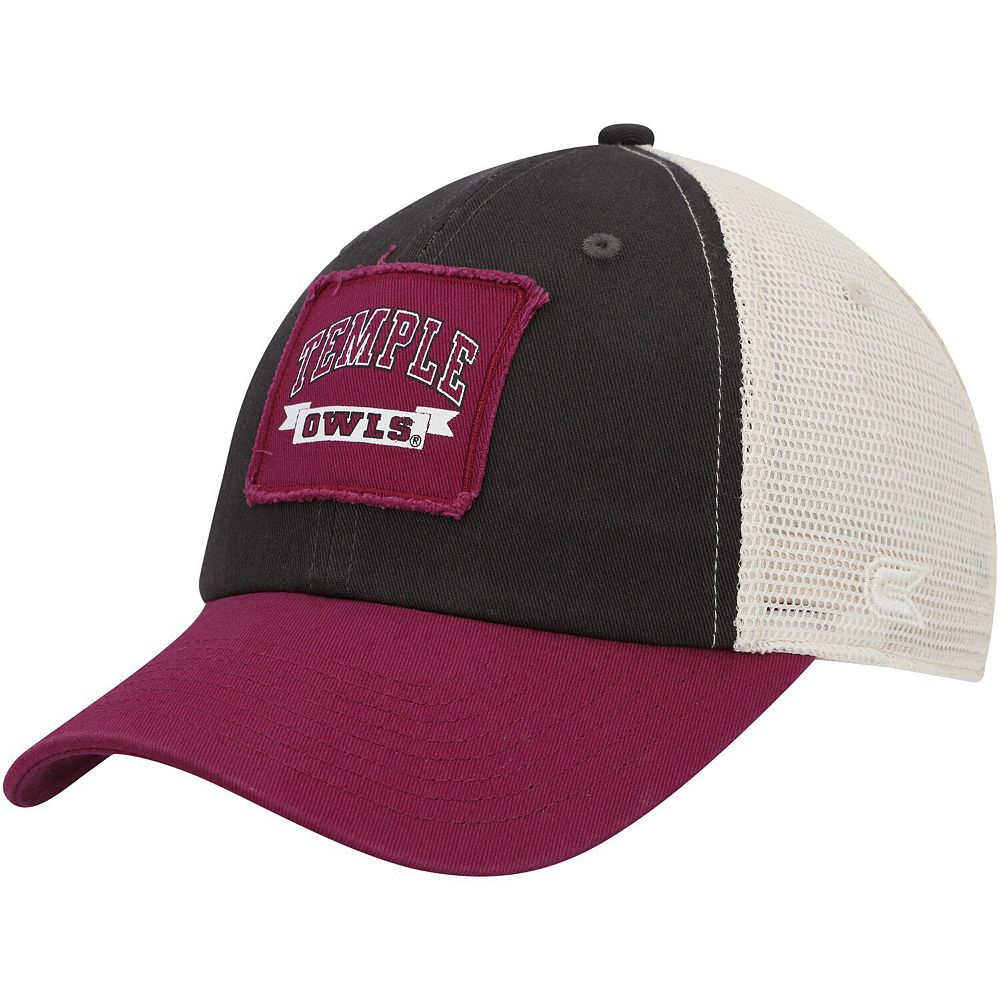 Men's Colosseum Charcoal Temple Owls Objection Snapback Hat