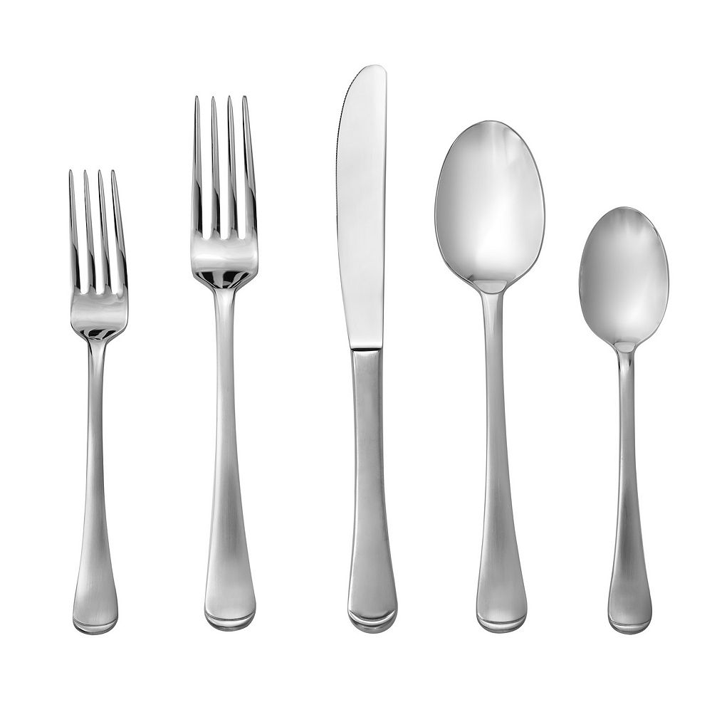 Godinger Silver Infinity Satin 18/0 Stainless Steel 20-Piece Flatware ...