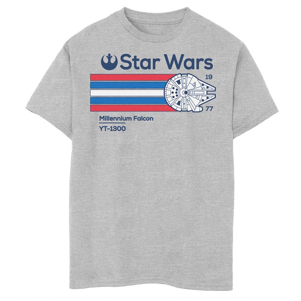 Boys 8-20 Star Wars Millennium Falcon YT-300 Stripes Alliance Starbird ...