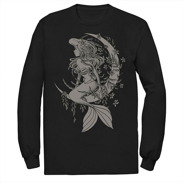 Disney's Little Mermaid Big & Tall Ariel Tattoo Style Portrait Long ...