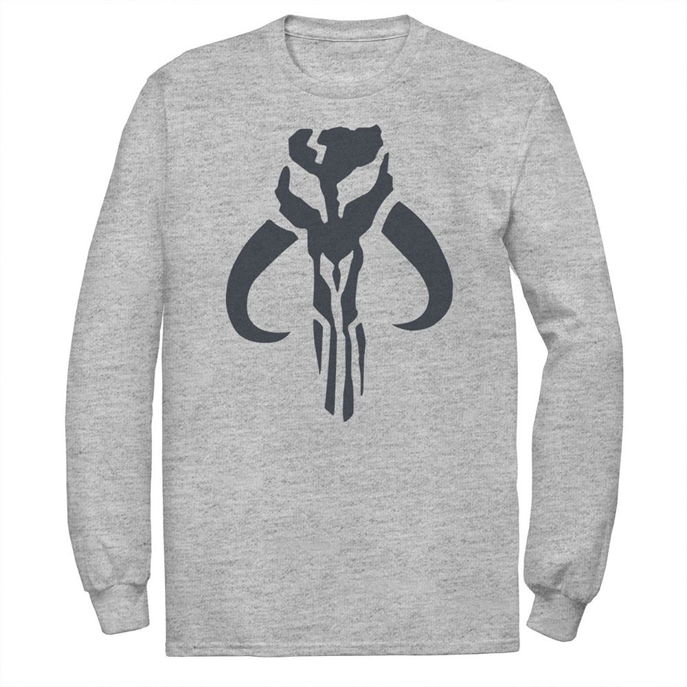 Big & Tall The Mandalorian Mythosaur Skull Logo Long Sleeve Tee