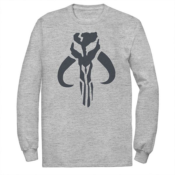 Big & Tall The Mandalorian Mythosaur Skull Logo Long Sleeve Tee