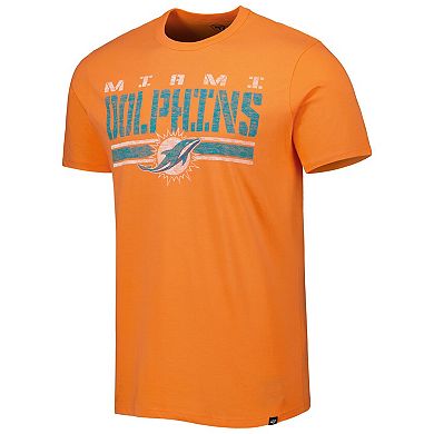 Men's '47 Orange Miami Dolphins Team Stripe T-Shirt