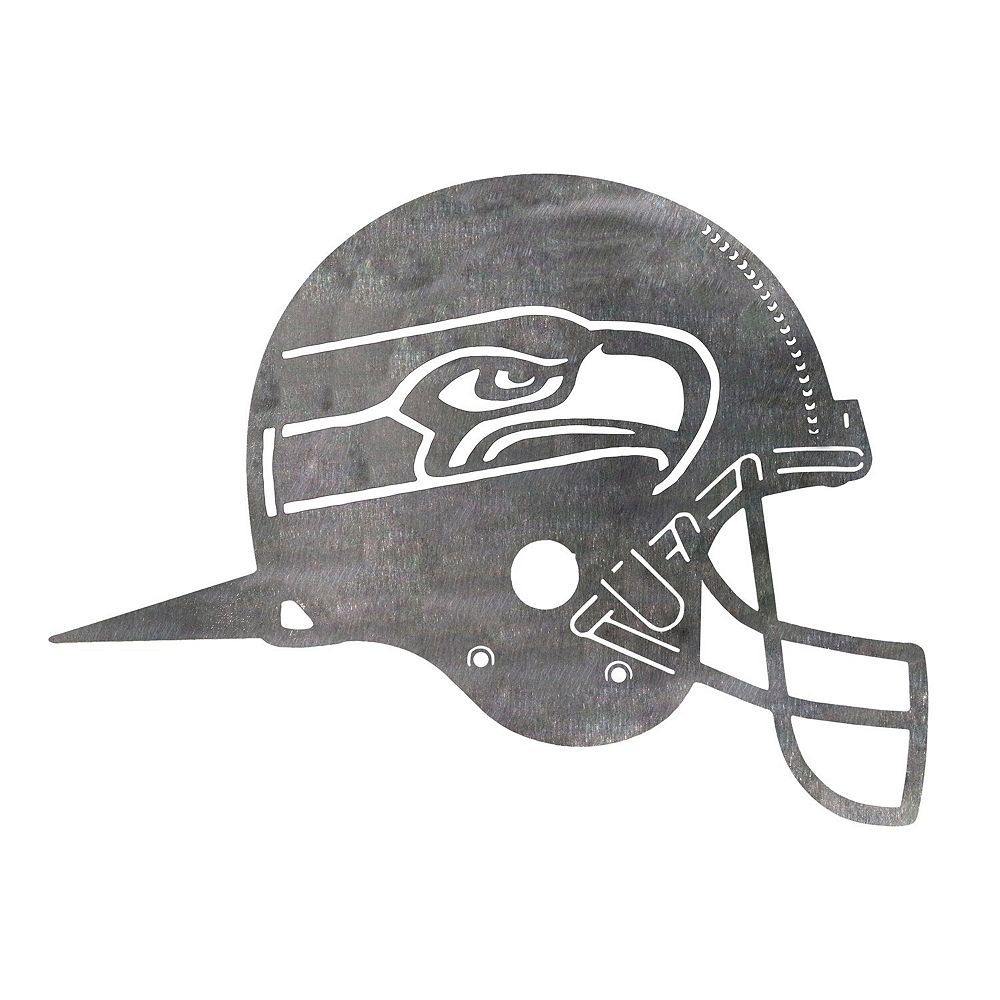 Seattle Seahawks Metal Garden Art Helmet Spike