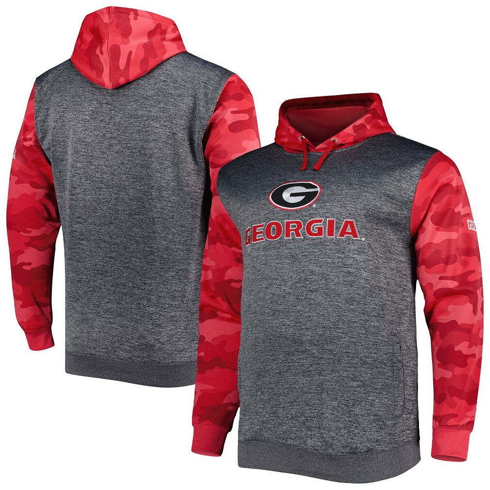 Men's Heather Charcoal Georgia Bulldogs Big & Tall Raglan Fleece ...