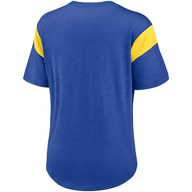 Women's Nike Heather Royal Los Angeles Rams Primary Logo Fashion Top