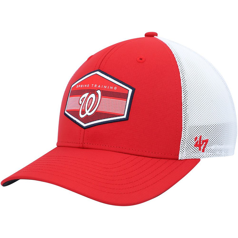 Men's '47 Red/White Washington Nationals Spring Training Burgess ...