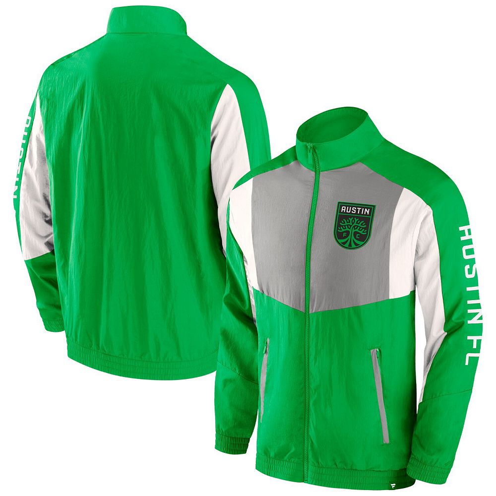 Men's Fanatics Branded Black Austin FC Net Goal Raglan Full-Zip Track ...