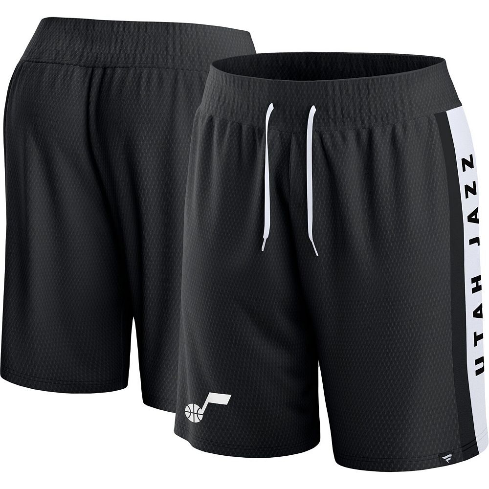 Men's Fanatics Branded Black Utah Jazz Referee Iconic Mesh Shorts