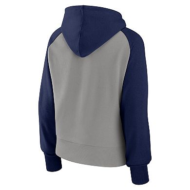 Women's Fanatics Branded Navy/Gray Milwaukee Brewers Pop Fly Pullover ...